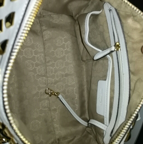 Michael Kors | Bags | Michael Kors White Studded Handbag | Poshmark
